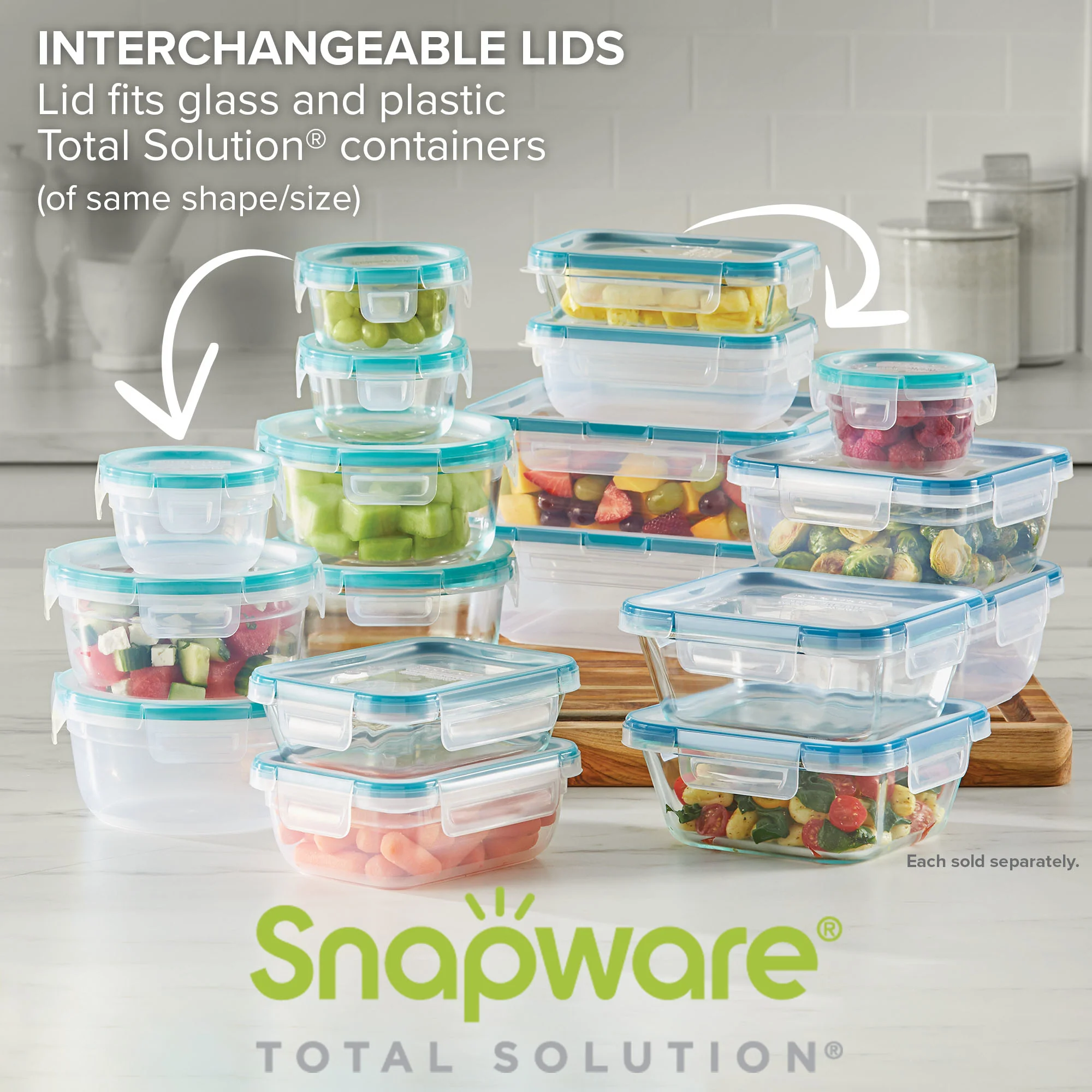 Snapware® Total Solution® Pyrex® Glass 4-piece Square Food Storage ...